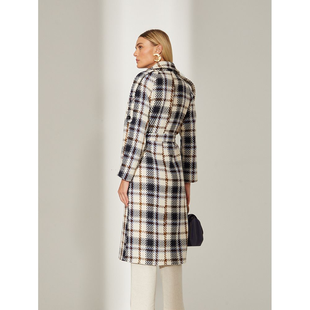 Trench Tweed Xadrez - skunk